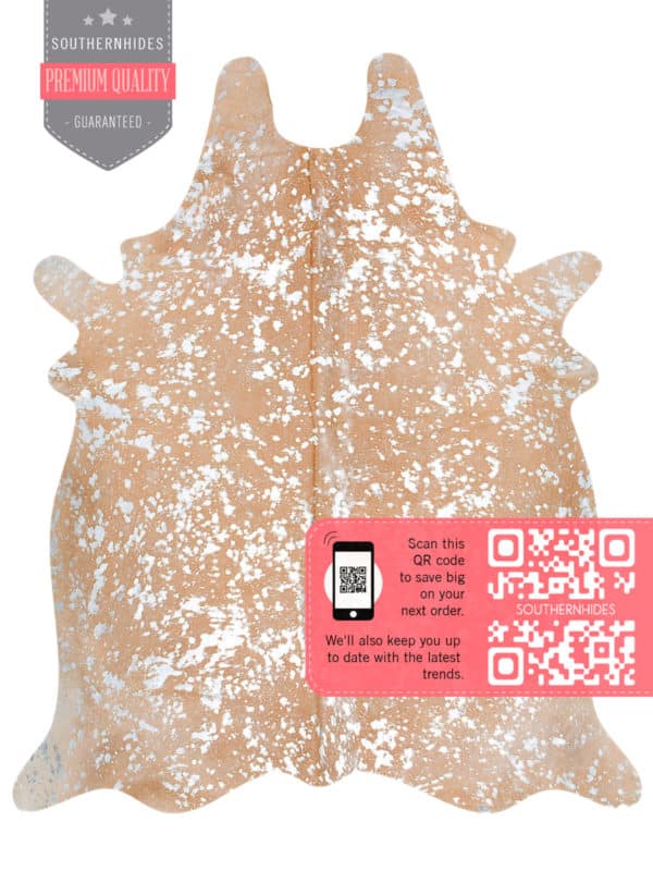 Silver Cowhide Rug - Silver Metallic Hide – Southern Hides